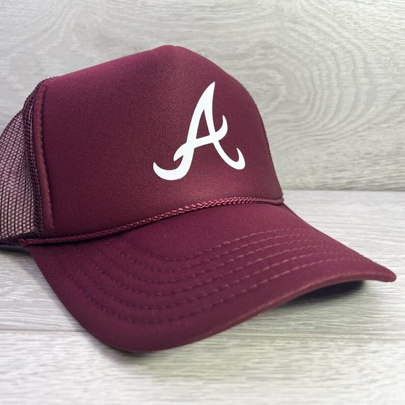 OTTO | Accessories | New Vintage Style Atlanta Atl Maroon Trucker Hat ...